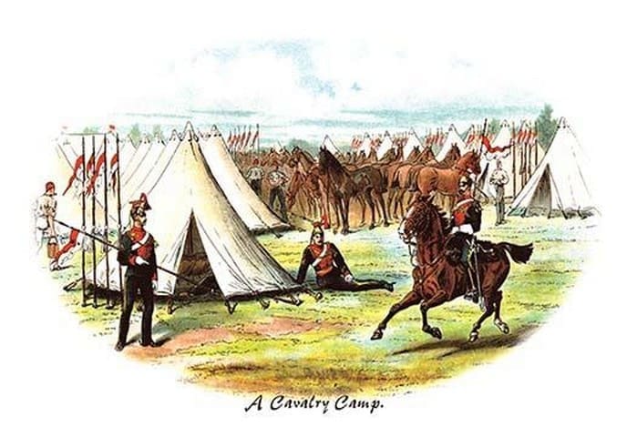 A Cavalry Camp by Richard Simkin - Art Posters or Prints on Paper or ...