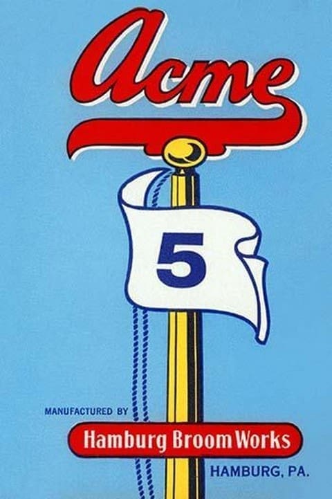 Acme 5 Broom Label - Art Posters or Prints on Paper or Canvas - Vintage ...