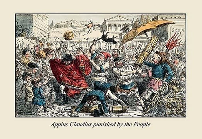 Appius Claudius Punished By The People By John Leech - High Quality ...