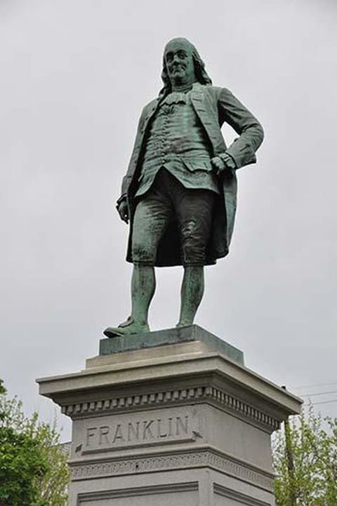 Benjamin Franklin Monument - Art Posters or Prints on Paper or Canvas ...