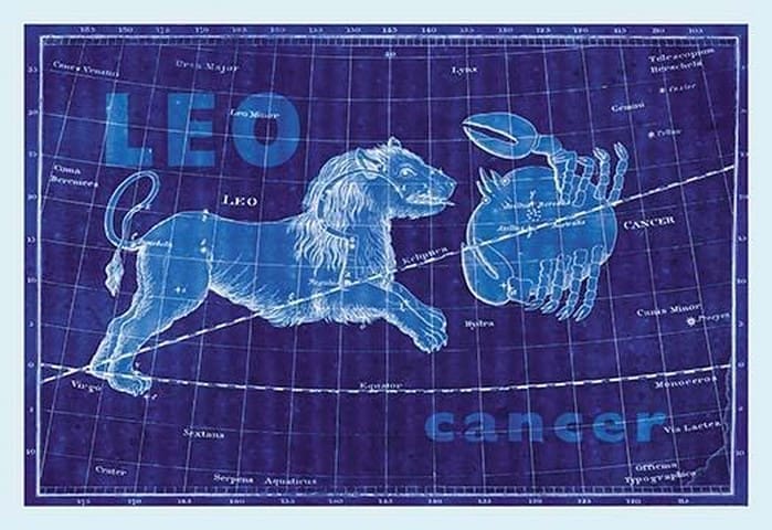 Cancer And Leo Constellation - High Quality Prints On Paper Or Canvas ...