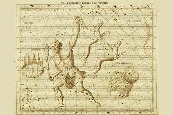 Comae Berenices Bootes Canes Venatici by Sir John Flamsteed - Art ...