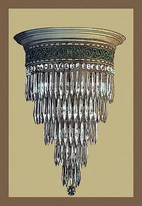 Crystal Chandelier - Art Posters or Prints on Paper or Canvas - Vintage ...