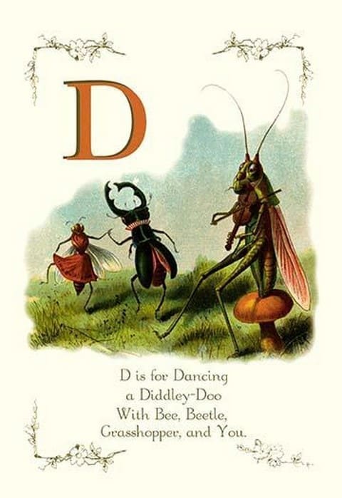 D is for Dancing - Art Posters or Prints on Paper or Canvas - Vintage ...
