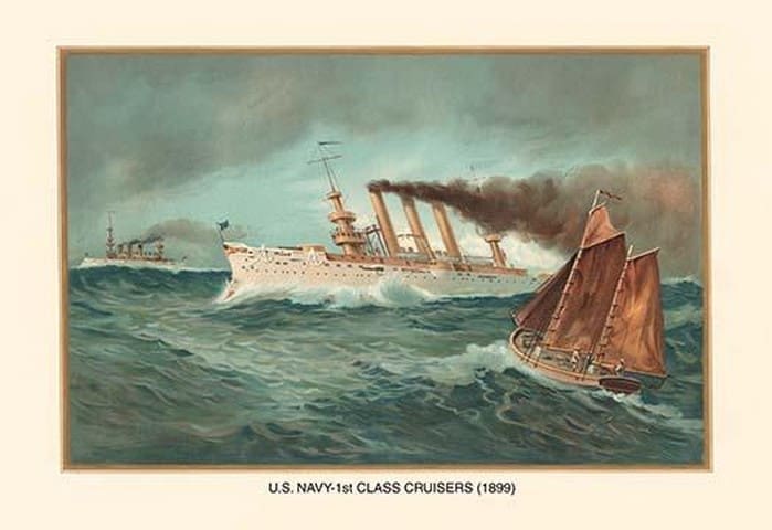 First Class Cruisers, 1899 By Werner - High Quality Prints On Paper Or ...