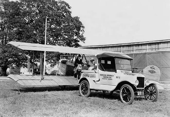 Ford Towing Plane - Art Posters or Prints on Paper or Canvas - Vintage ...