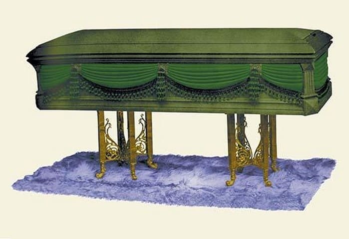 Green Draped Casket - High Quality Prints On Paper Or Canvas From ...