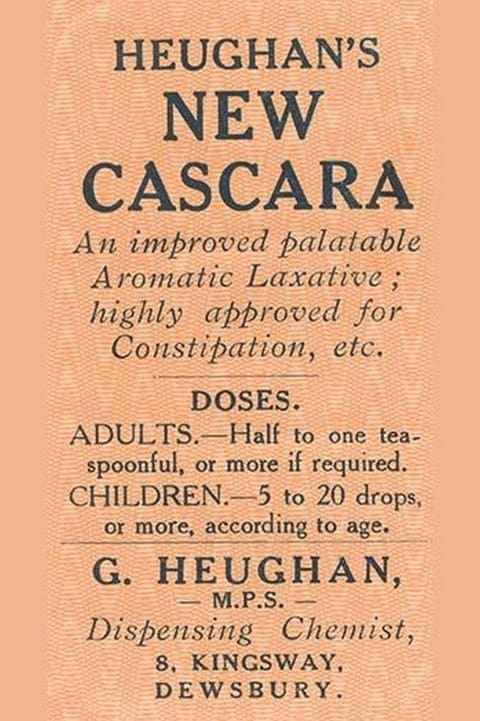 Heughan's New Cascara - Aromatic Laxative - Art Posters or Prints on ...