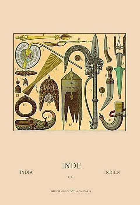 Indian Cultural Objects by Auguste Racinet - Art Posters or Prints on ...