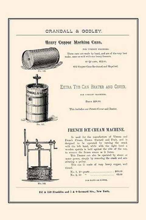 Machine Can, Beater, & French Ice Cream Machine - High Quality Prints ...