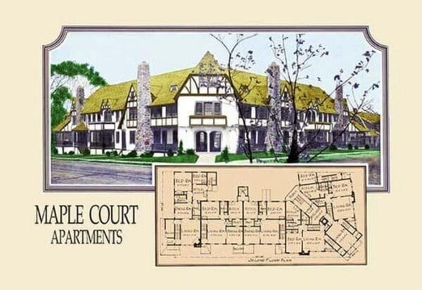 Maple Court Apartments by Geo E. Miller - Vintage Image Shop