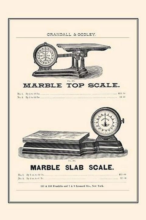 Marble Slab Scale - High Quality Prints On Paper Or Canvas From Vintage ...