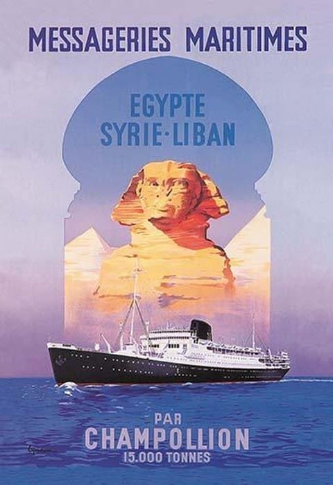 Messageries Maritimes Egypt-Syria-Lebanon Cruise Line - Art Posters or ...