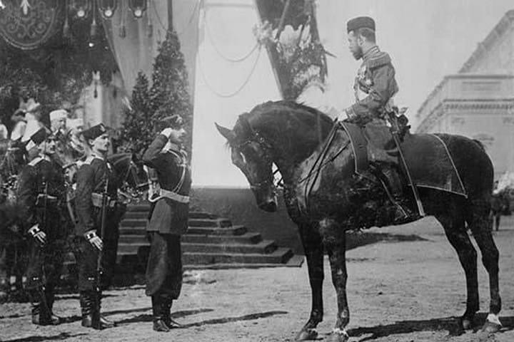 Nicholas II On Horseback Is Saluted By His Military - High Quality ...