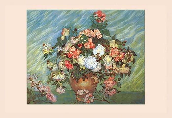 Pink and White Roses by Vincent van Gogh - Art Posters or Prints on ...