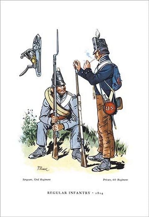 Regular Infantry, 1814 - Art Posters or Prints on Paper or Canvas ...