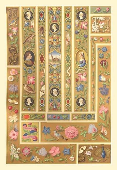 Renaissance Border Designs by Auguste Racinet - Art Posters or Prints ...
