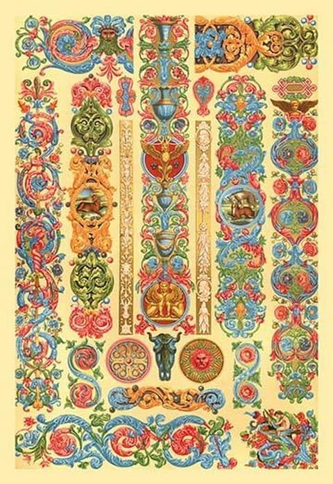 Renaissance Design by Auguste Racinet - Art Posters or Prints on Paper ...