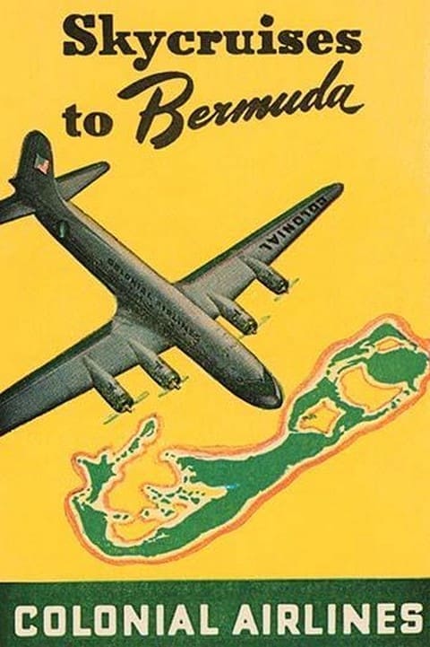 Skycruises to Bermuda by Colonial Airlines - Vintage Image Shop