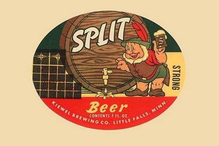 Split Beer - Art Posters or Prints on Paper or Canvas - Vintage Image Shop