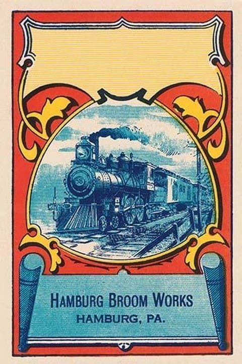 Steam Engine Broom Label - Art Posters or Prints on Paper or Canvas ...