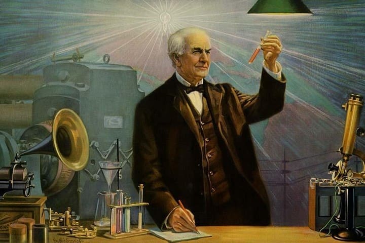 Thomas Alva Edison - Art Posters or Prints on Paper or Canvas - Vintage ...