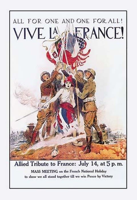 Vive La France: Iconic WWI Poster by James Montgomery Flagg (1877-1960 ...