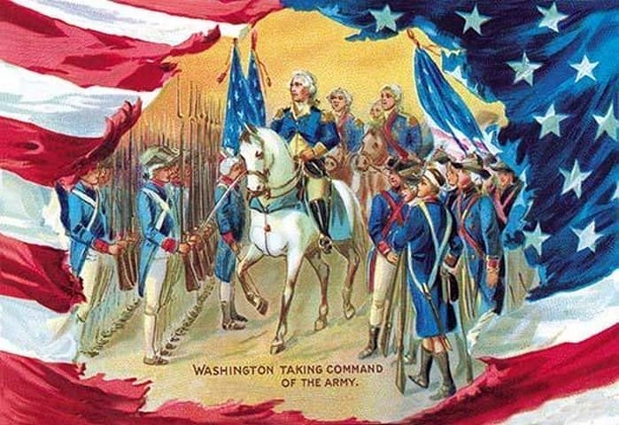 Washington Taking Command of the Army - Art Posters or Prints on Paper ...
