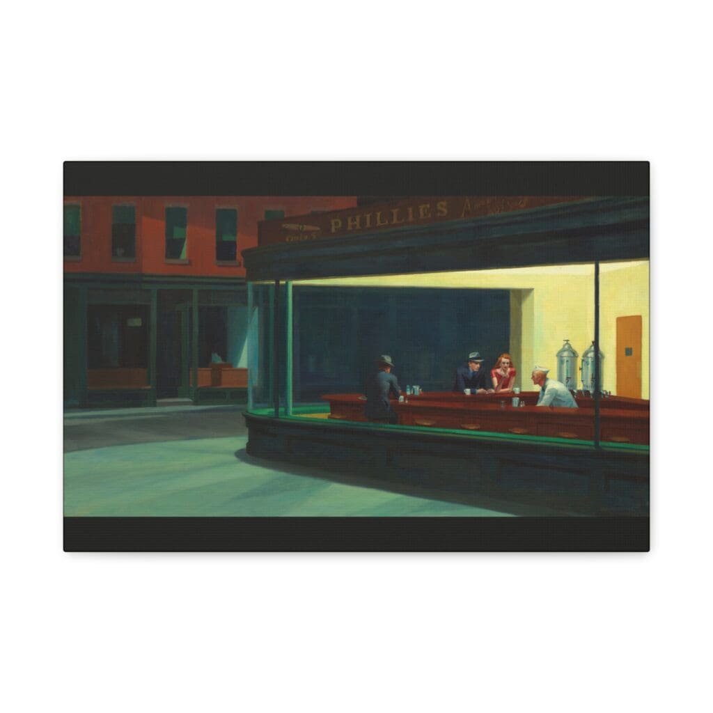 Nighthawks By Edward Hopper - Canvas Print - High Quality Prints On ...